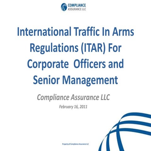 Itar for senior executives | PPTX