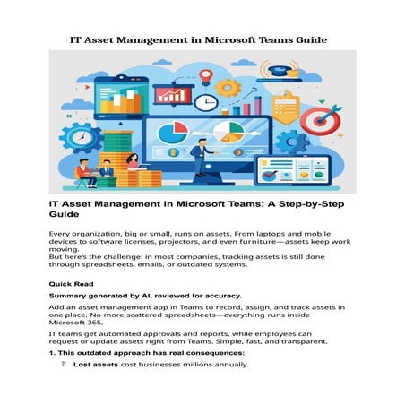 IT Asset Management in Microsoft Teams Guide | PPTX
