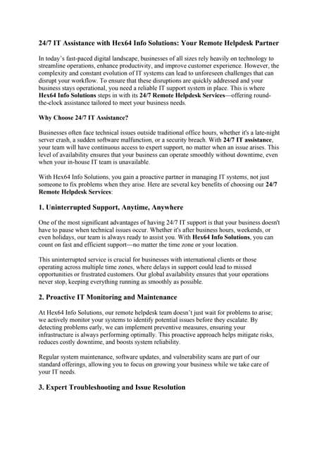 Enhance Your IT Operations with Hex64 Info Solutions.docx