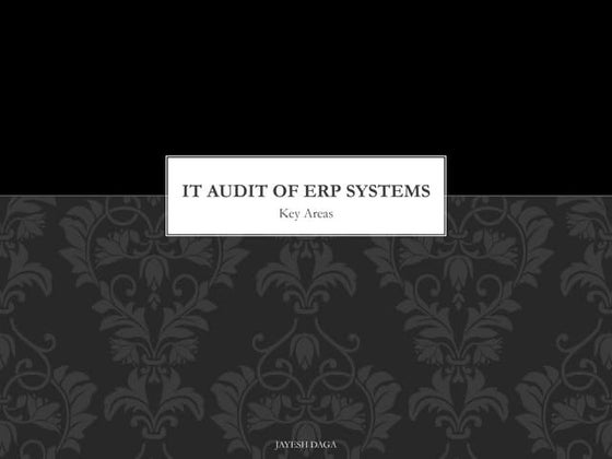 IT General Controls Presentation at IIA Vadodara Audit Club | PPT