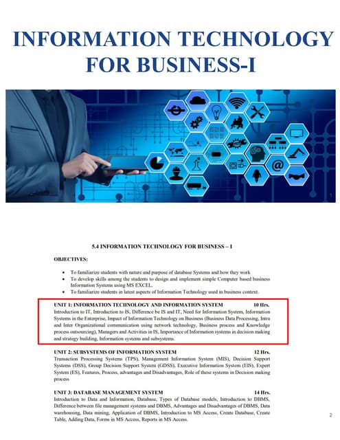 Applied business tools and technology | PPTX