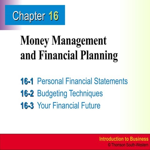 Personal budgeting | PPTX