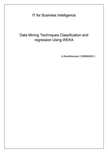 WEKA: The Knowledge Flow Interface | PPTX