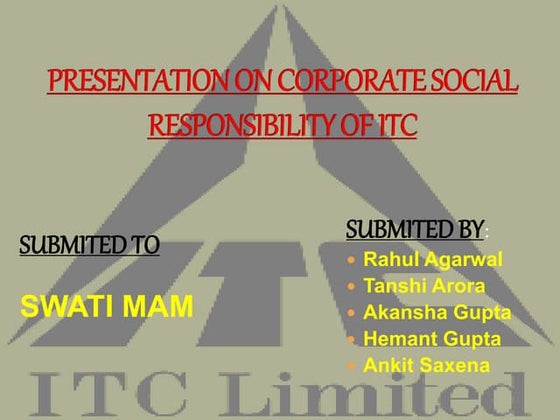 CSR of ITC | PPT