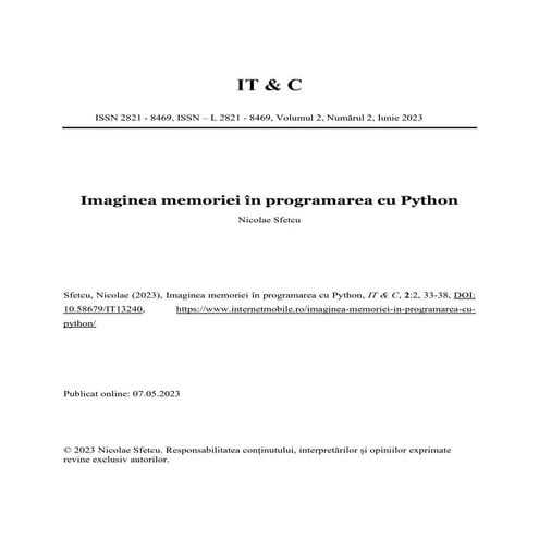 Imaginea memoriei în programarea cu Python | PDF