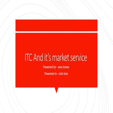 Product Mix of ITC | PPTX