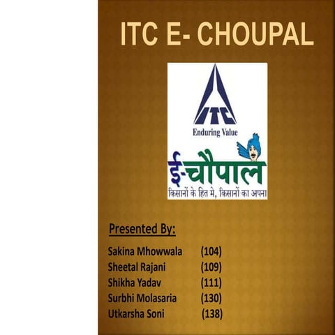 ITC E- choupal | PPTX
