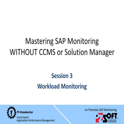 Mastering Sap Monitoring Workload Monitoring Pdf