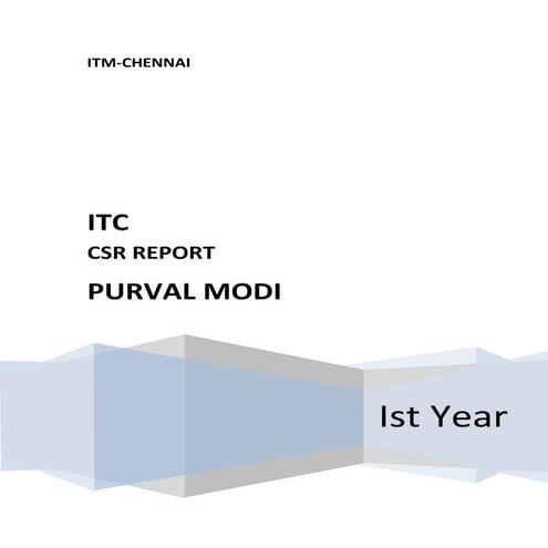 ITC's CSR Activities | PPTX