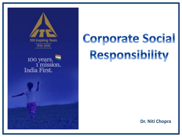 ITC PPT on CSR | PPTX