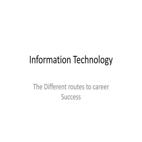 IT Careers and Intro to programming | PPT