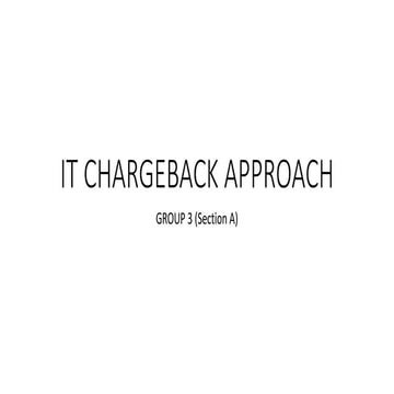 It chargeback approach | PPT