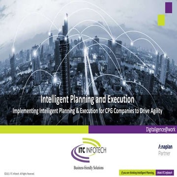 ITC Infotech Intelligent Planning and Execution demo | PPTX