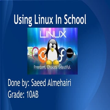 Using Linux In School | PPTX