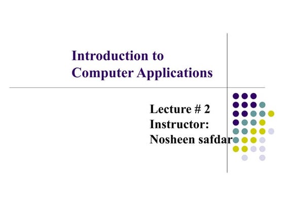 Introduction and brief history of computers | PPTX