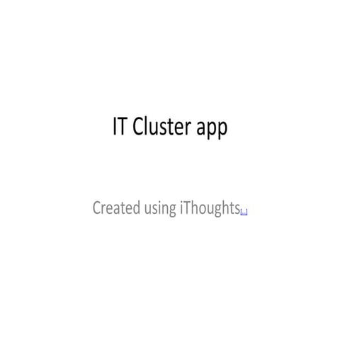 It cluster app | PPTX