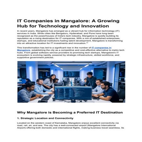 IT Companies in Mangalore: A Growing Hub for Technology and Innovation ...