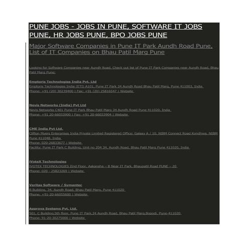 It company in pune | PDF