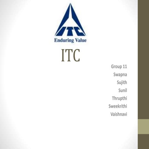 Itc ppt | PPTX