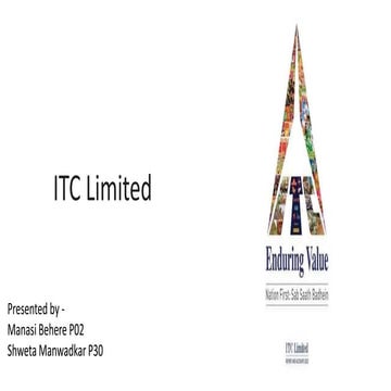 ITC PPT.pptx itc report their csr activities and management discussion ...