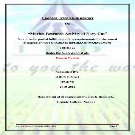 Itc project arun | DOC