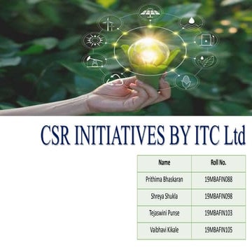 ITC's CSR Activities | PPTX