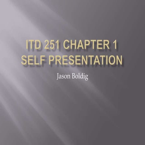ITP 251 Chapter 1 Presentation | PPTX