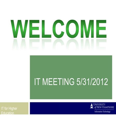 It department meeting presentation slides | PPTX