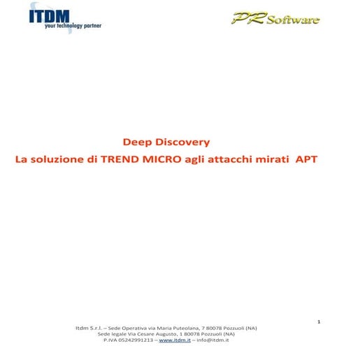ITDM & PR SOFTWARE vs APT | PDF