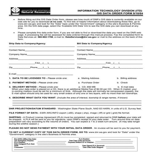 Itd order form | PDF