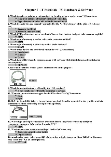 IT Essentials (Version 7.0) - ITE Chapter 1 Exam Answers | PDF