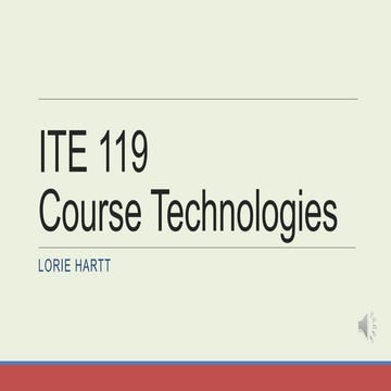 Ite 119 course technologies draft copy | PPT