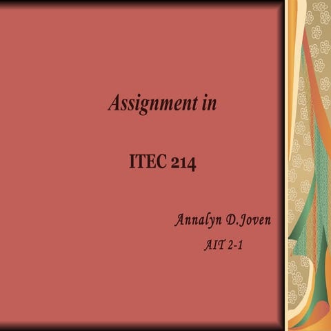 Itec 214 | PPT