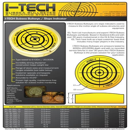 Itech subsea-bullseye slope-indicators and inclinometers | PDF