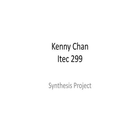 Itec syntheses ppt | PPT