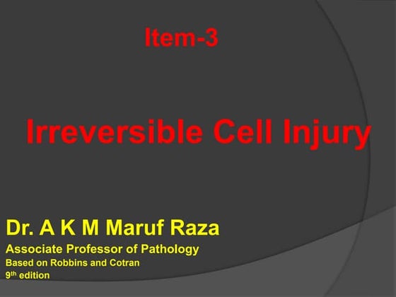 Reversible cell injury I Pathology | PPTX | Lung and Respiratory Health ...
