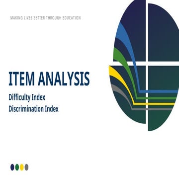 ITEM ANALYSIS -ITEM DIFFICULTY AND DISCRIMINATION INDEX.pptx