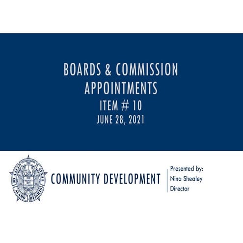 Item # 10 - PPT Boards and Commission Appointments | PDF