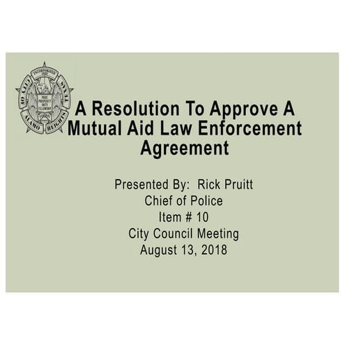 Item #10 ppt Law Enforcement Mutual Aid | PPT