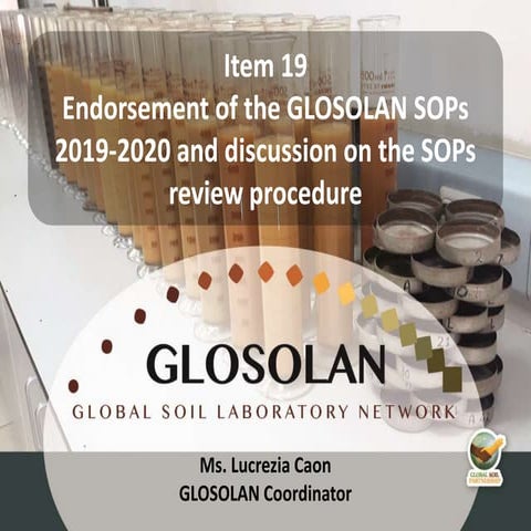 Item 19. Endorsement of the GLOSOLAN SOPs 2019-2020 and discussion on ...