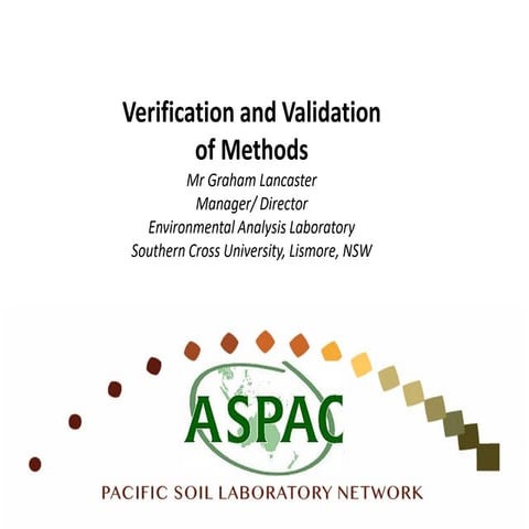 Item 2. Verification and Validation of Analytical Methods | PDF
