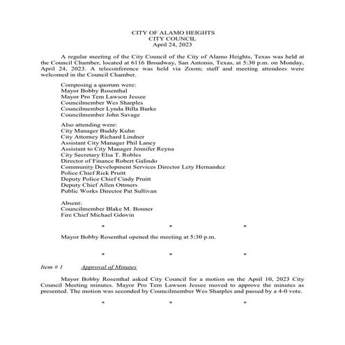 Item # 2 - April 24, 2023 CCM Minutes | PDF