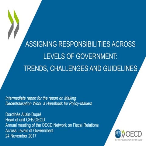 OECD - Assignment of responsibilities across levels of government ...