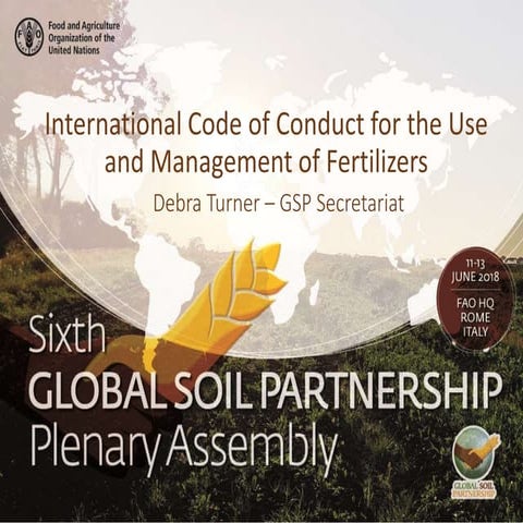 Code of Conduct for the Use and Management of Fertilizers | Debra ...