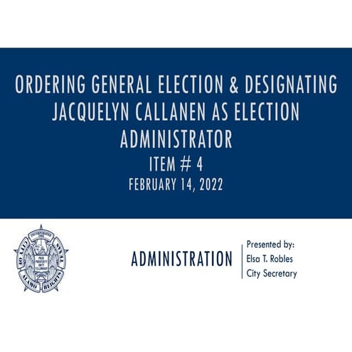 PPT Item # 4 - General Election | PDF