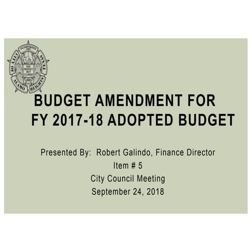 PPT Item # 6 - FY2023.2024 Budget Amendment GF | PDF