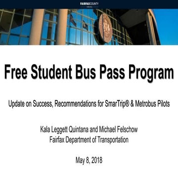 Free Student Bus Pass Program: Update on Success, Recommendations for ...