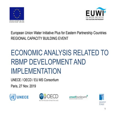 Economic analysis related to RBMP development and implementation | PPTX