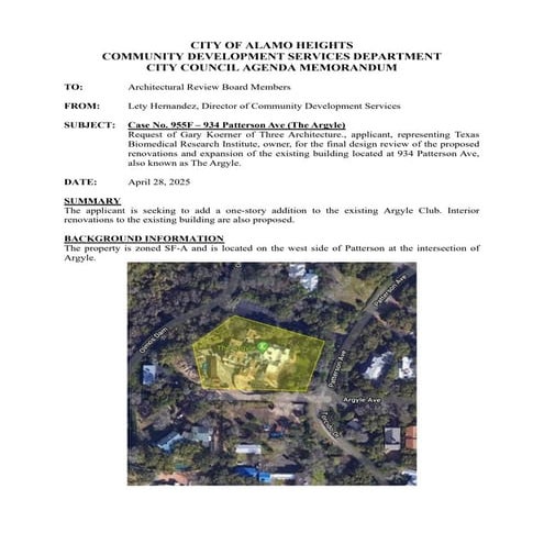 Item # 6 - The Argyle Final Design Review | PDF