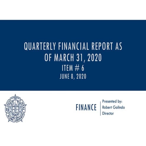 Item # 6 - PPT 2nd quarter Financial Investment Report | PPT